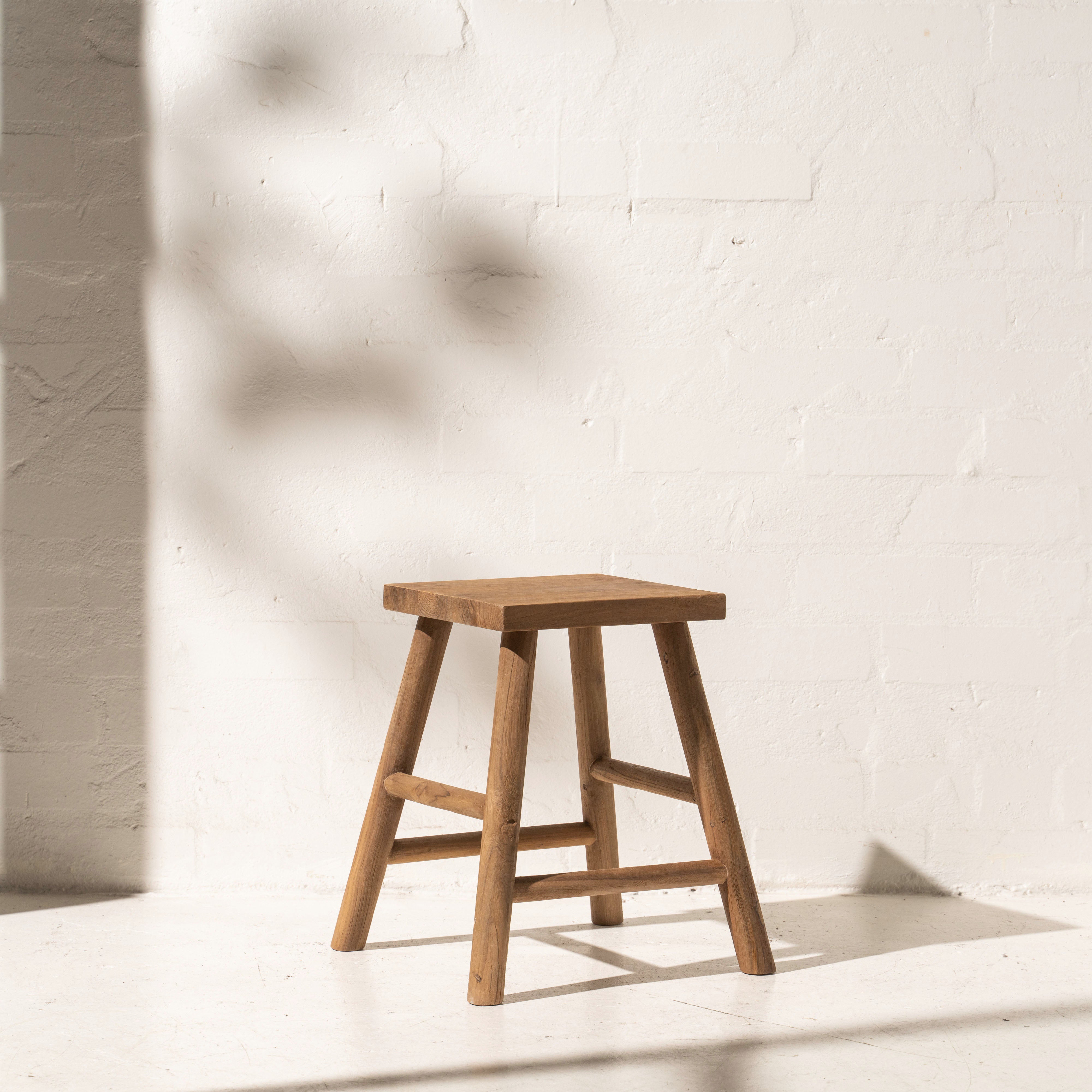 Odin Square Timber Stool – Inartisan.
