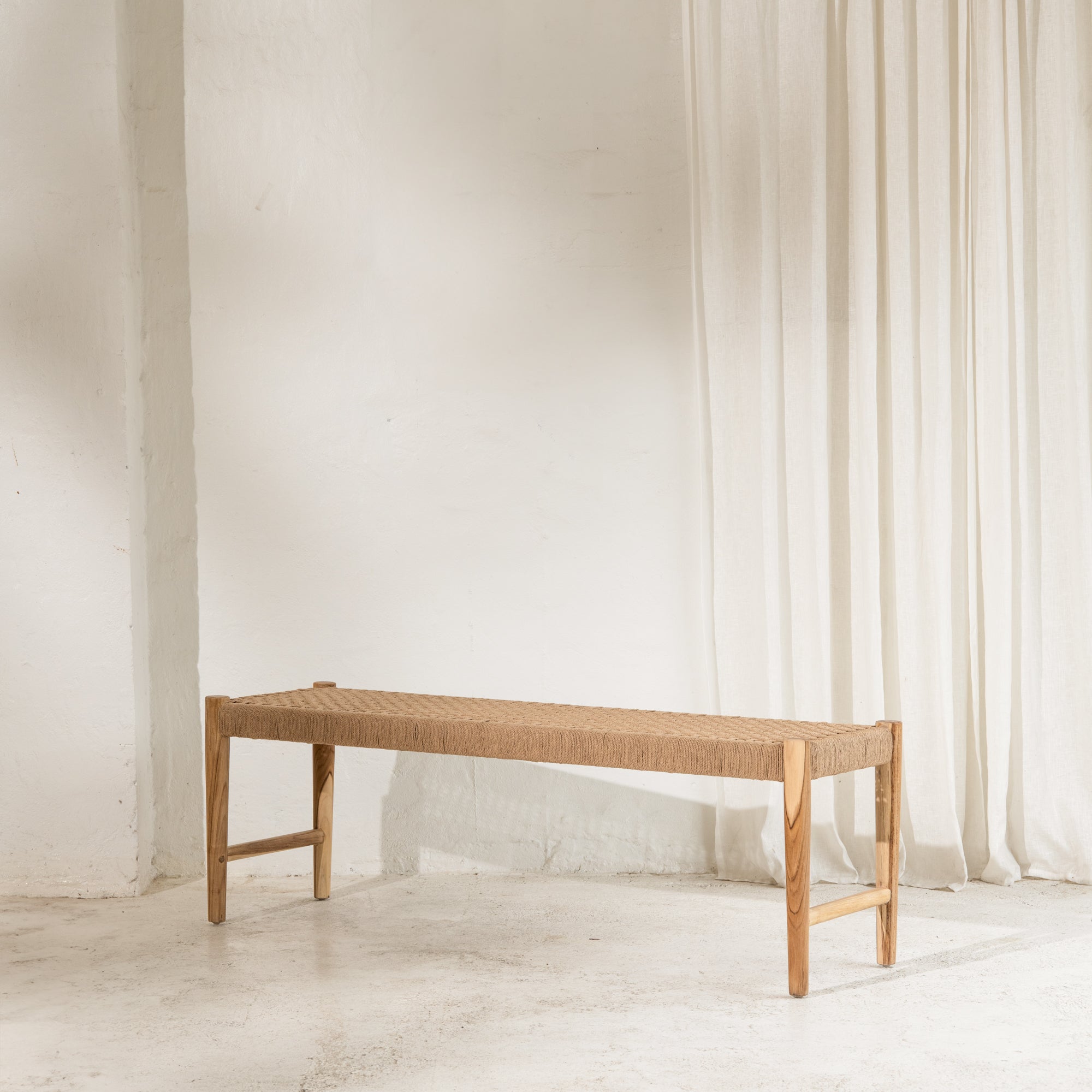 Bennu Woven Jute Bench Seat – Inartisan.