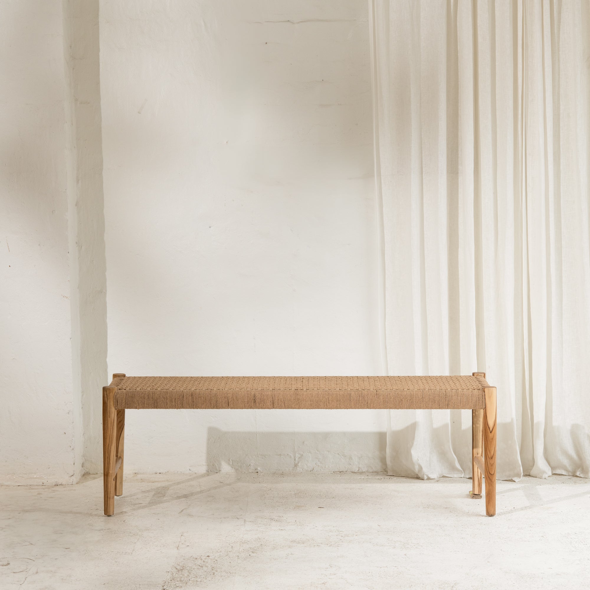 Bennu Woven Jute Bench Seat – Inartisan.