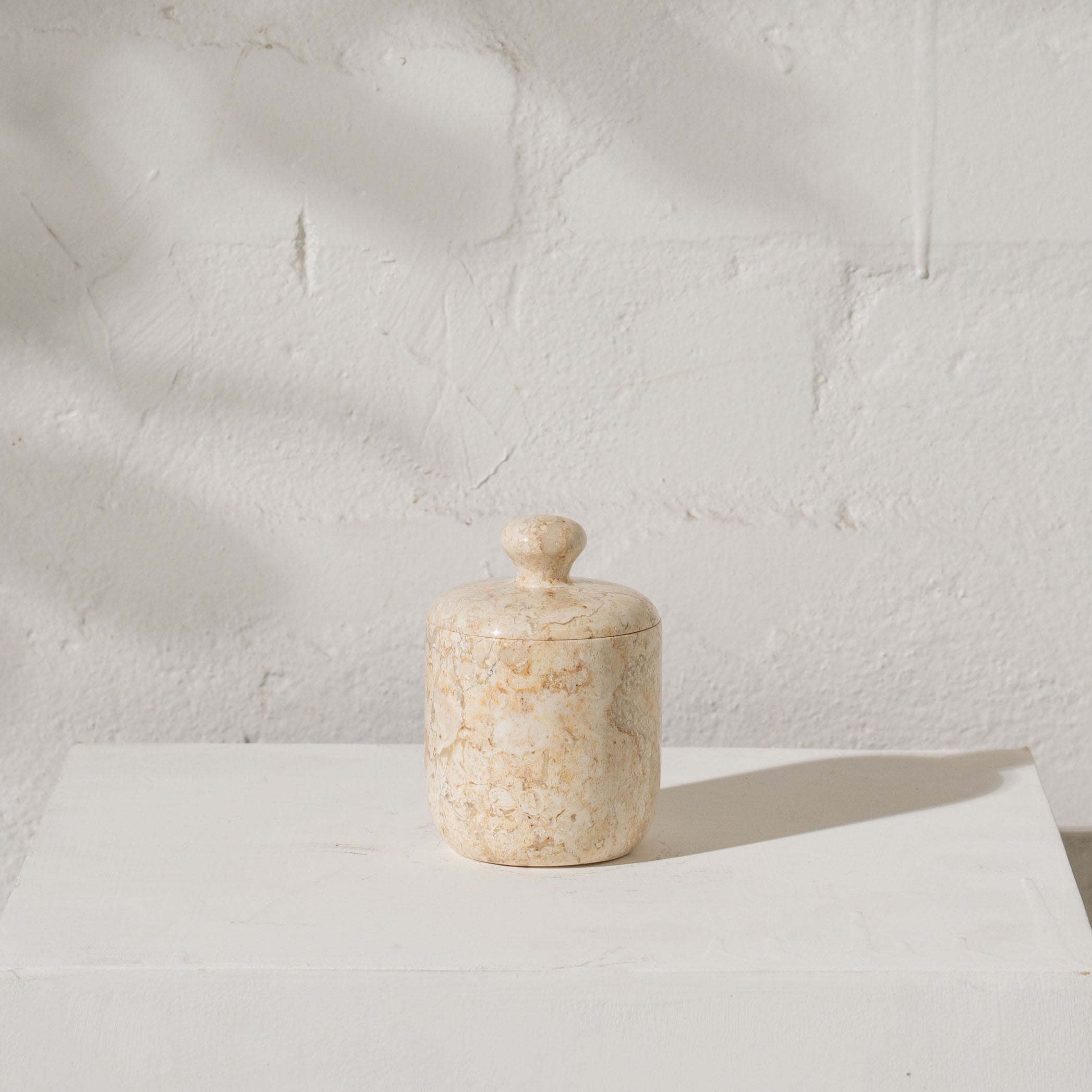 Emele Travertine Jar – Inartisan.