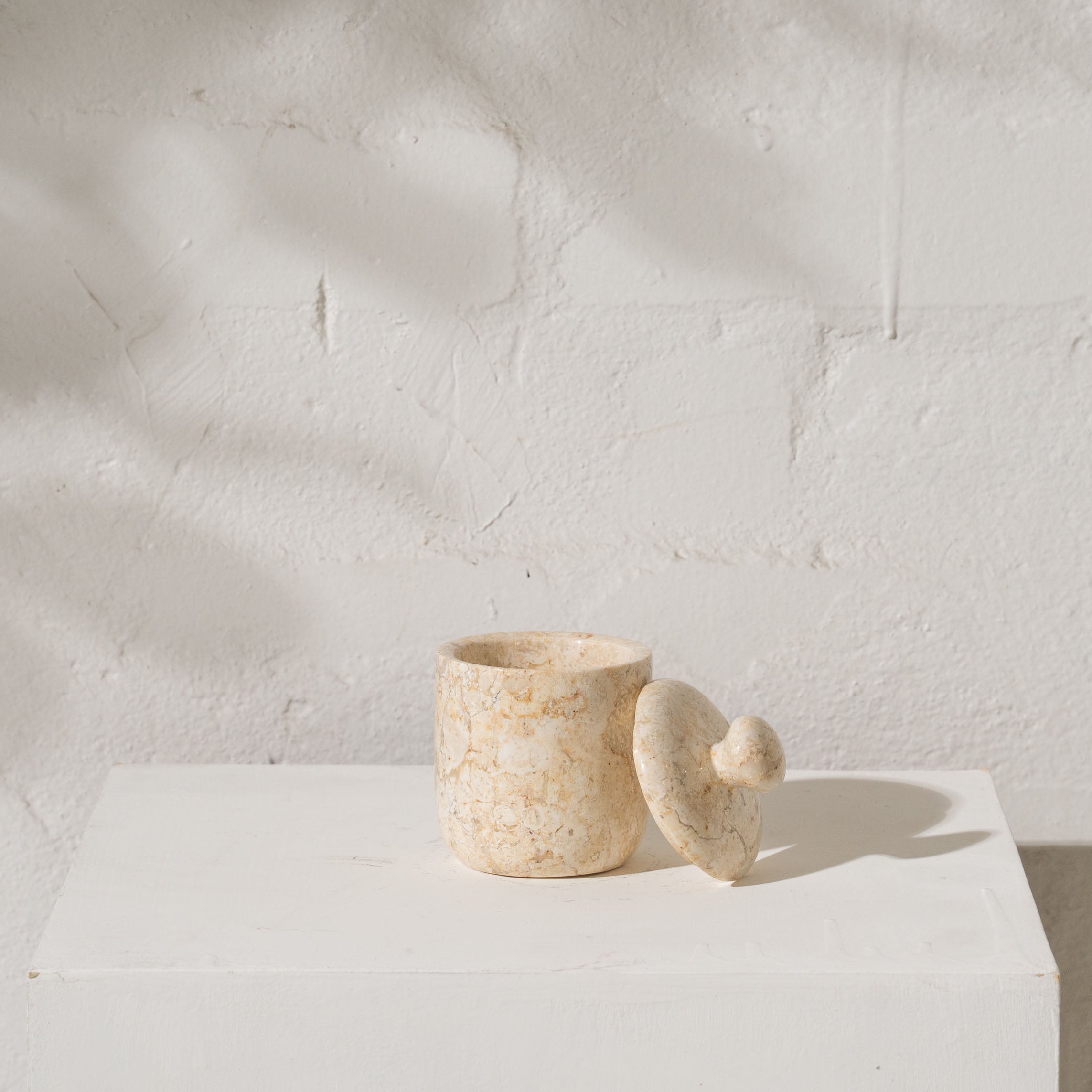 Emele Travertine Jar – Inartisan.