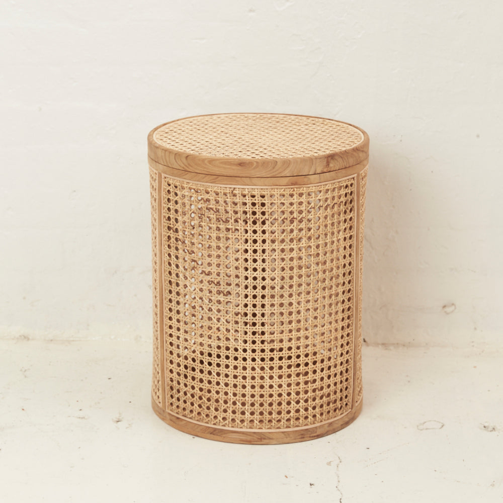 Iola Rattan Side Table with Storage – Inartisan.