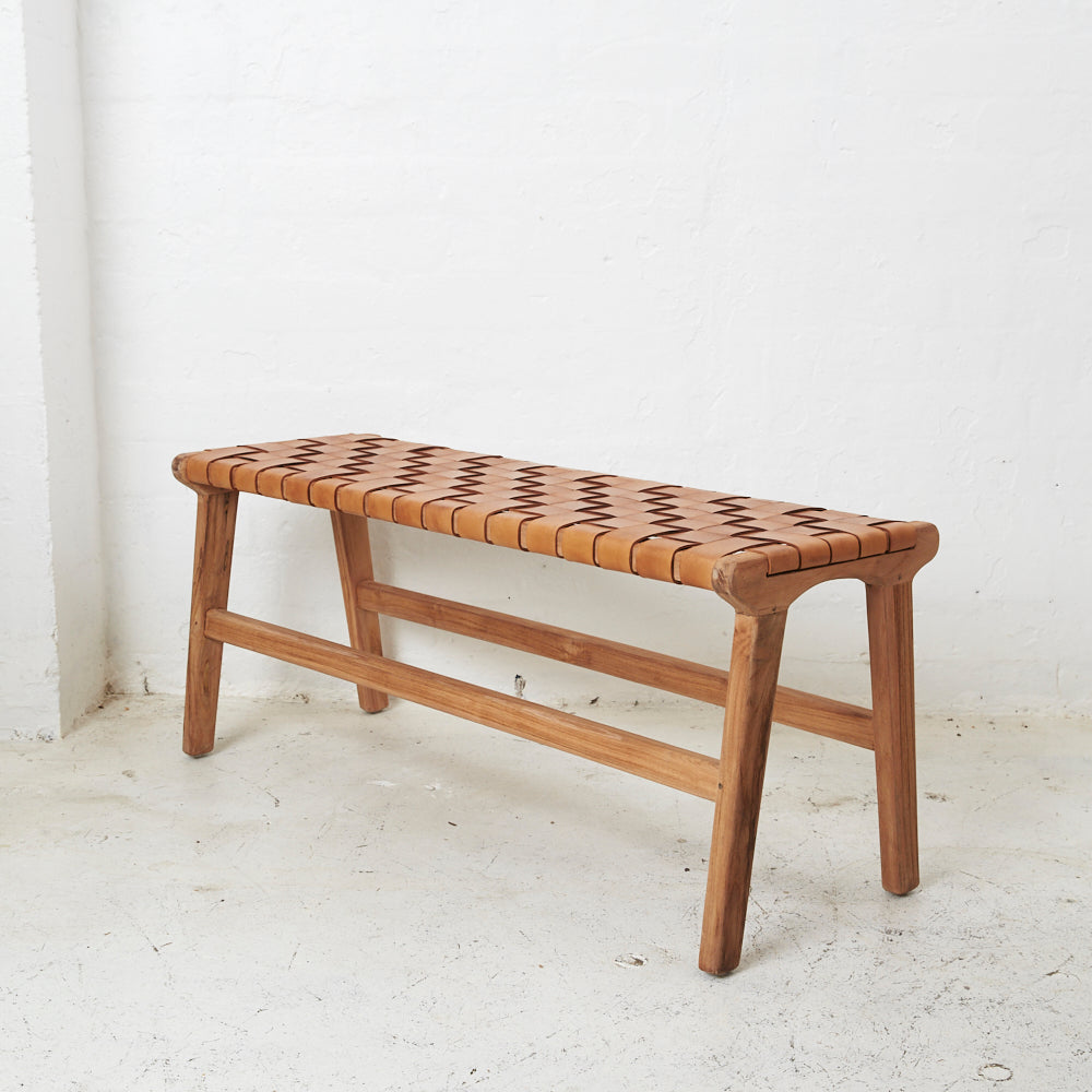 Kemi Tan Leather Bench – Inartisan.