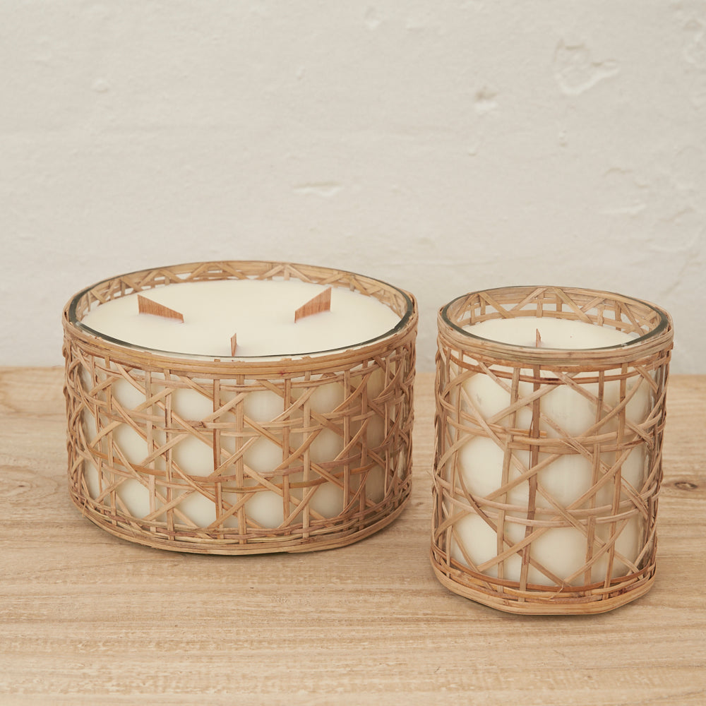 Lida Rattan Wrapped Candle – Inartisan.