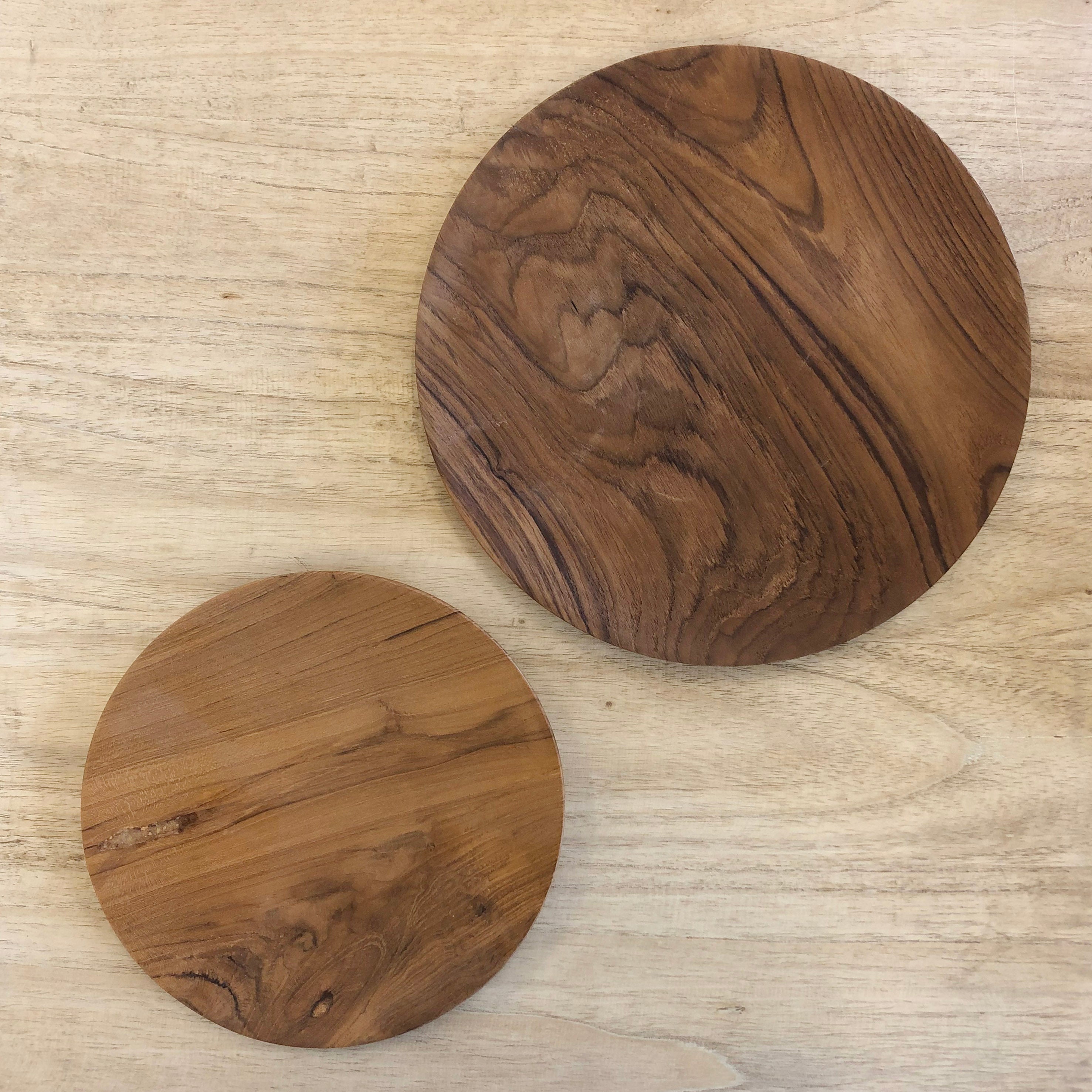 Hand Carved Teak Round Plate – Inartisan.